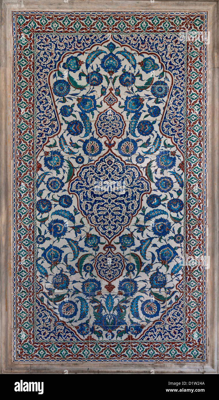 Tiled walls of The Turbes(Tomb) of Hagia Sophia, Istanbul, Turkey Stock ...