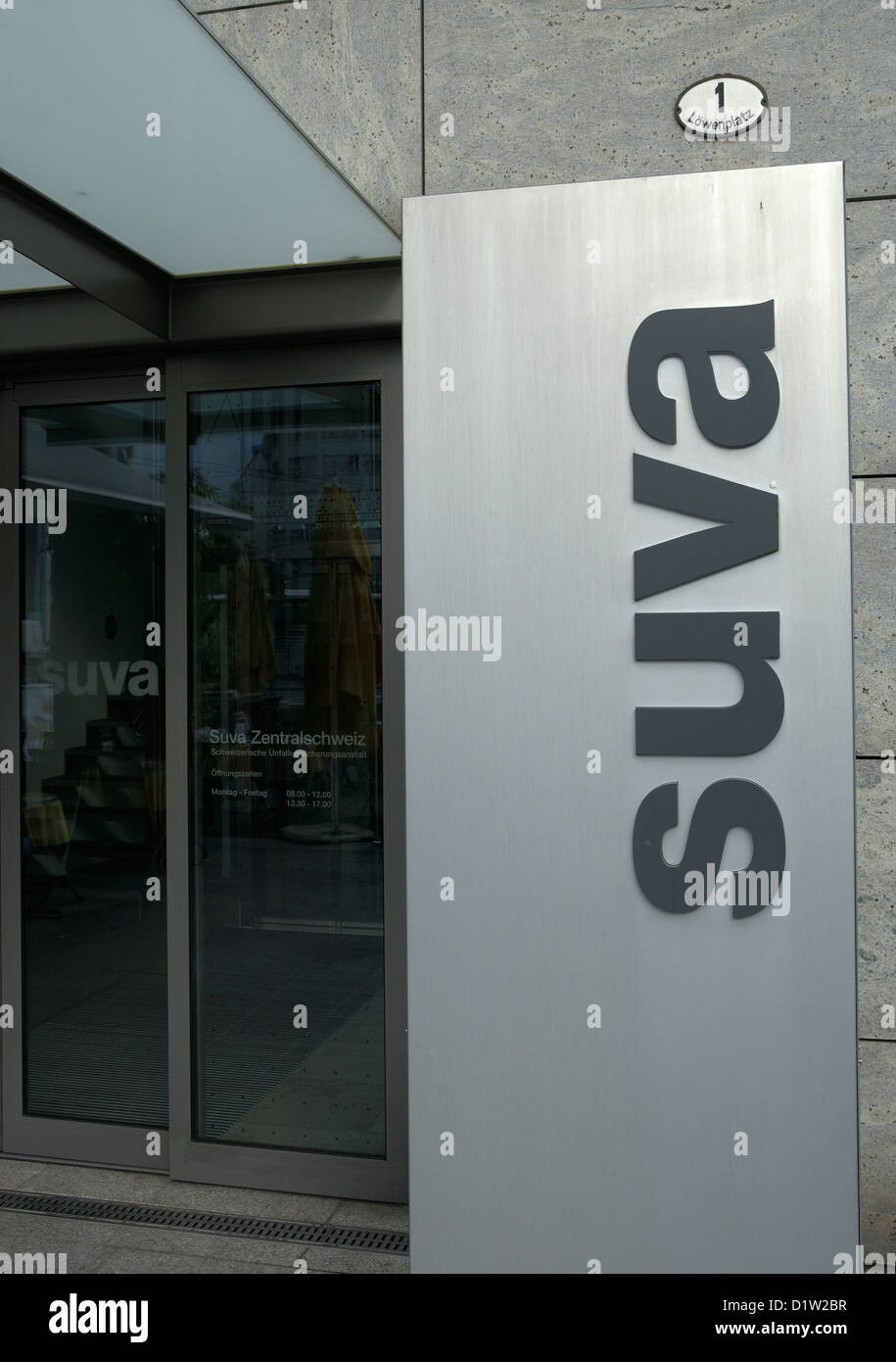 Lucerne, Switzerland, the Suva Logo Stock Photo - Alamy