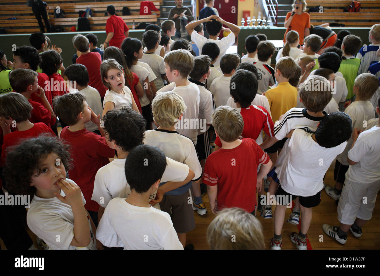 Berlin, Germany, children in a gymnasium Stock Photo - Alamy
