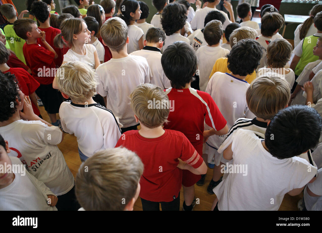 Berlin, Germany, children in a gymnasium Stock Photo - Alamy