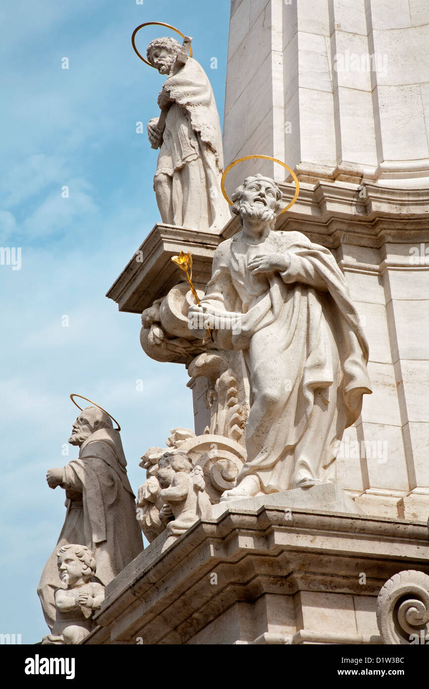 Budapest -Trinity baroque column Stock Photo - Alamy