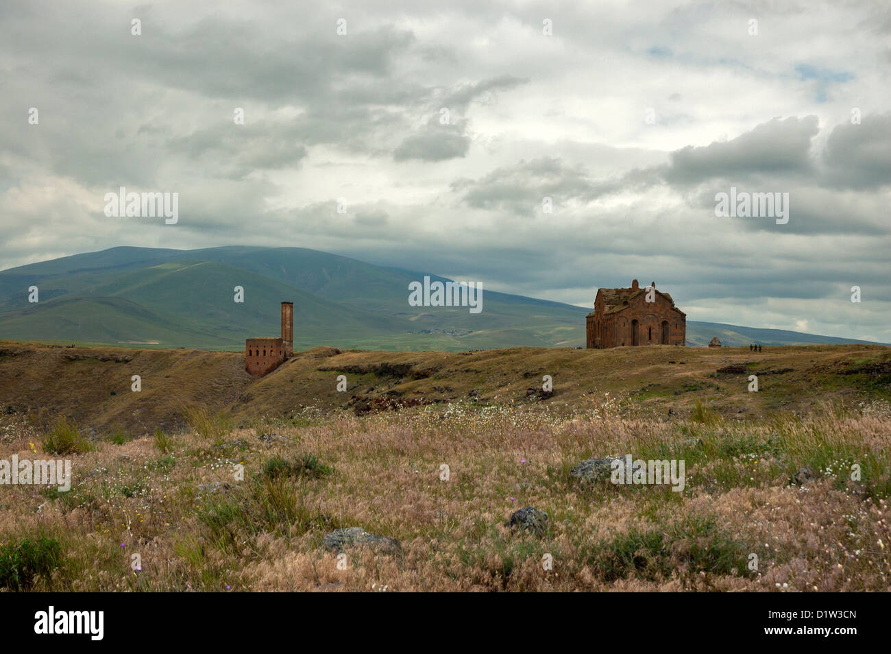 The mosque of Minuchir and The cathedral of Ani,Ruins of the medieval ...