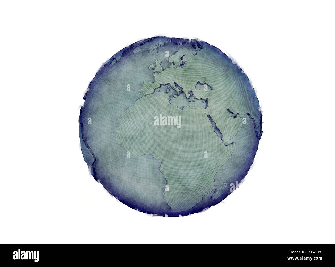 World globe painting Stock Photo - Alamy