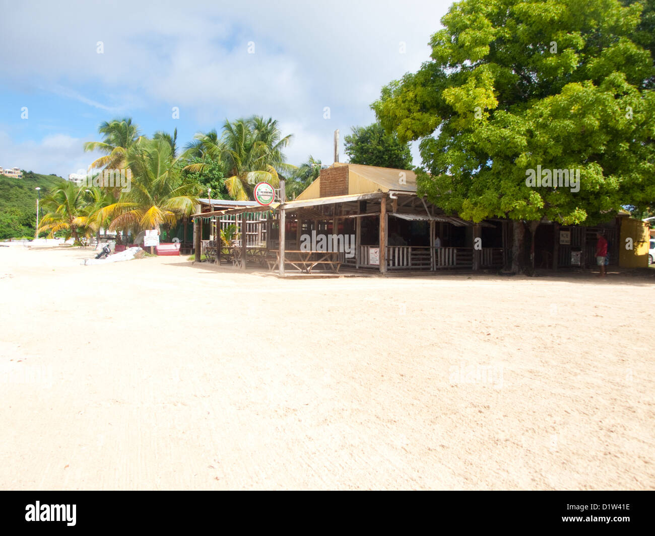 Beach bar on Sandy Ground, Anguilla Stock Photo - Alamy