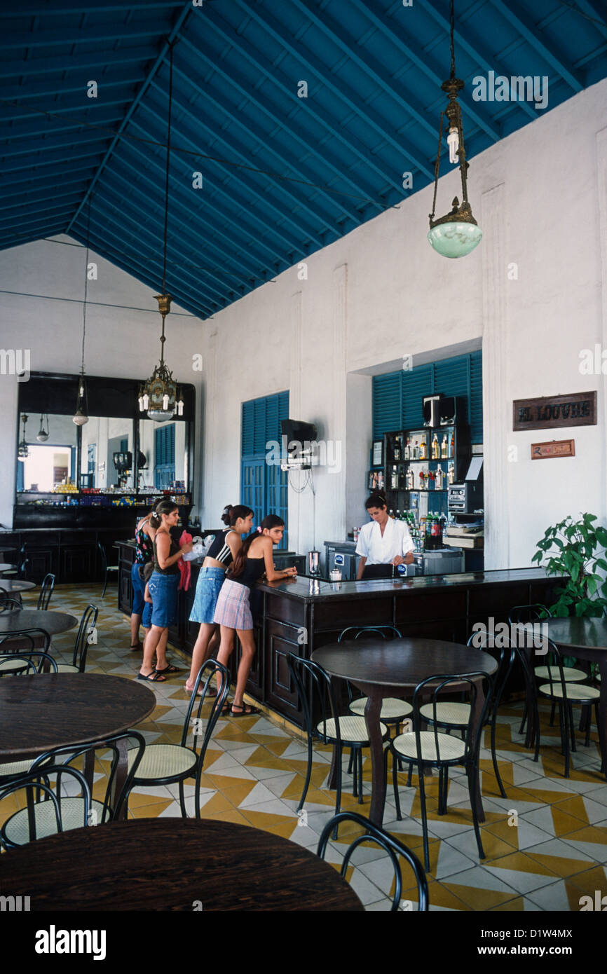 Interior of cafe, Remedios, Cuba Stock Photo - Alamy
