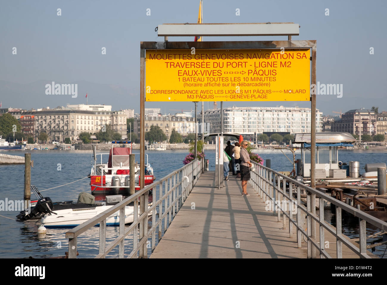 Mouette Ferry Terminal, Lake Geneva, Switzerland, Europe Stock Photo ...