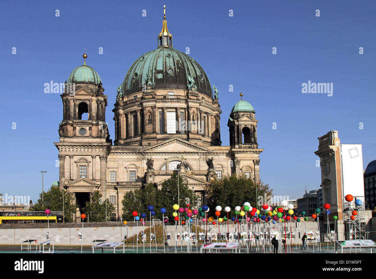 Berlin, Germany, Berlin Cathedral and the open-air exhibition-city of ...