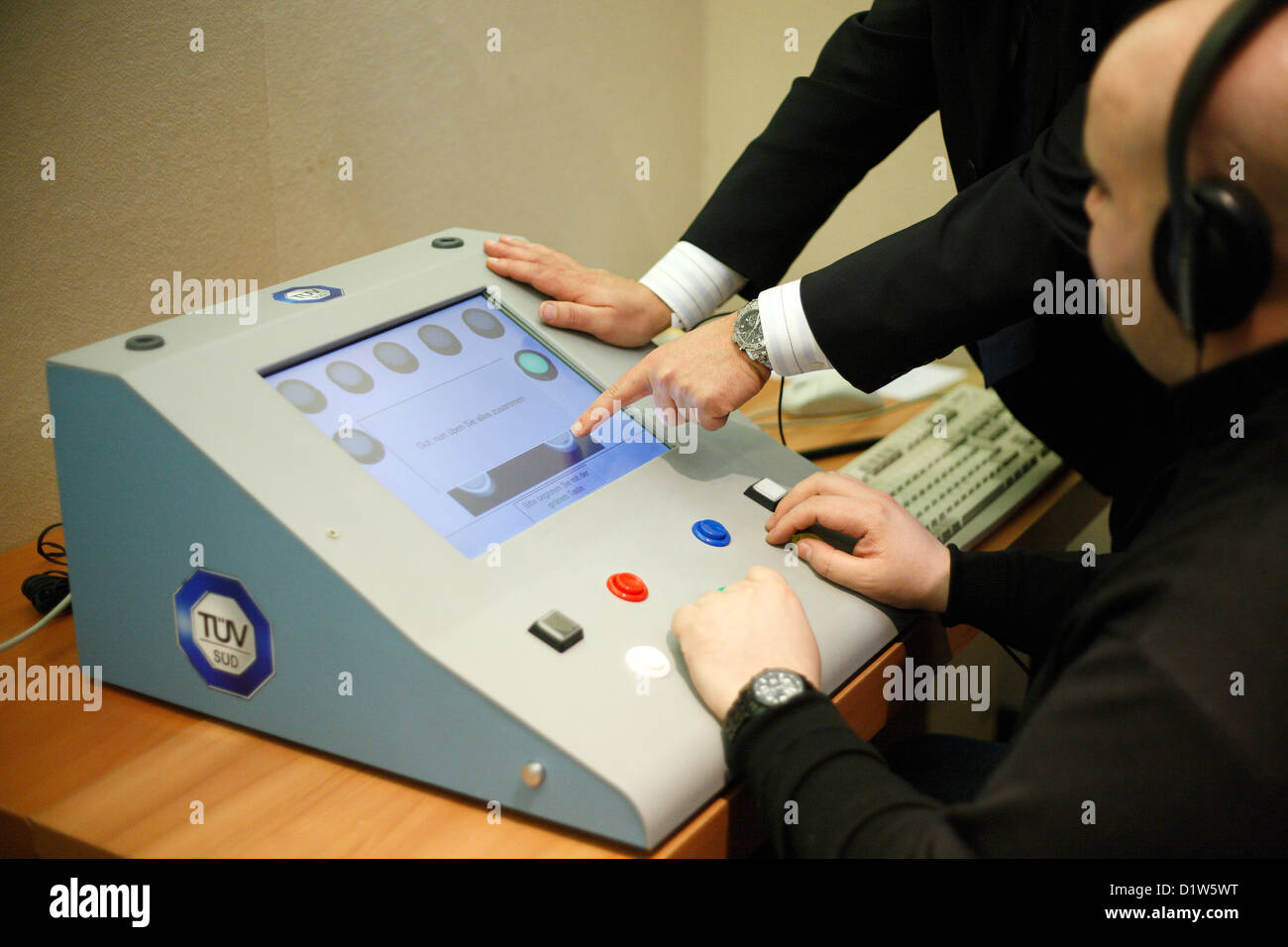 Berlin, Germany, a man at a traffic psychological test battery Stock ...