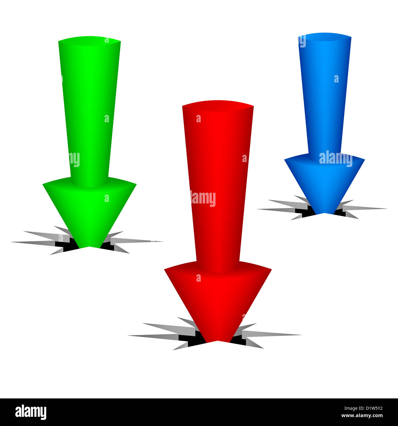 Three arrows hi-res stock photography and images - Alamy