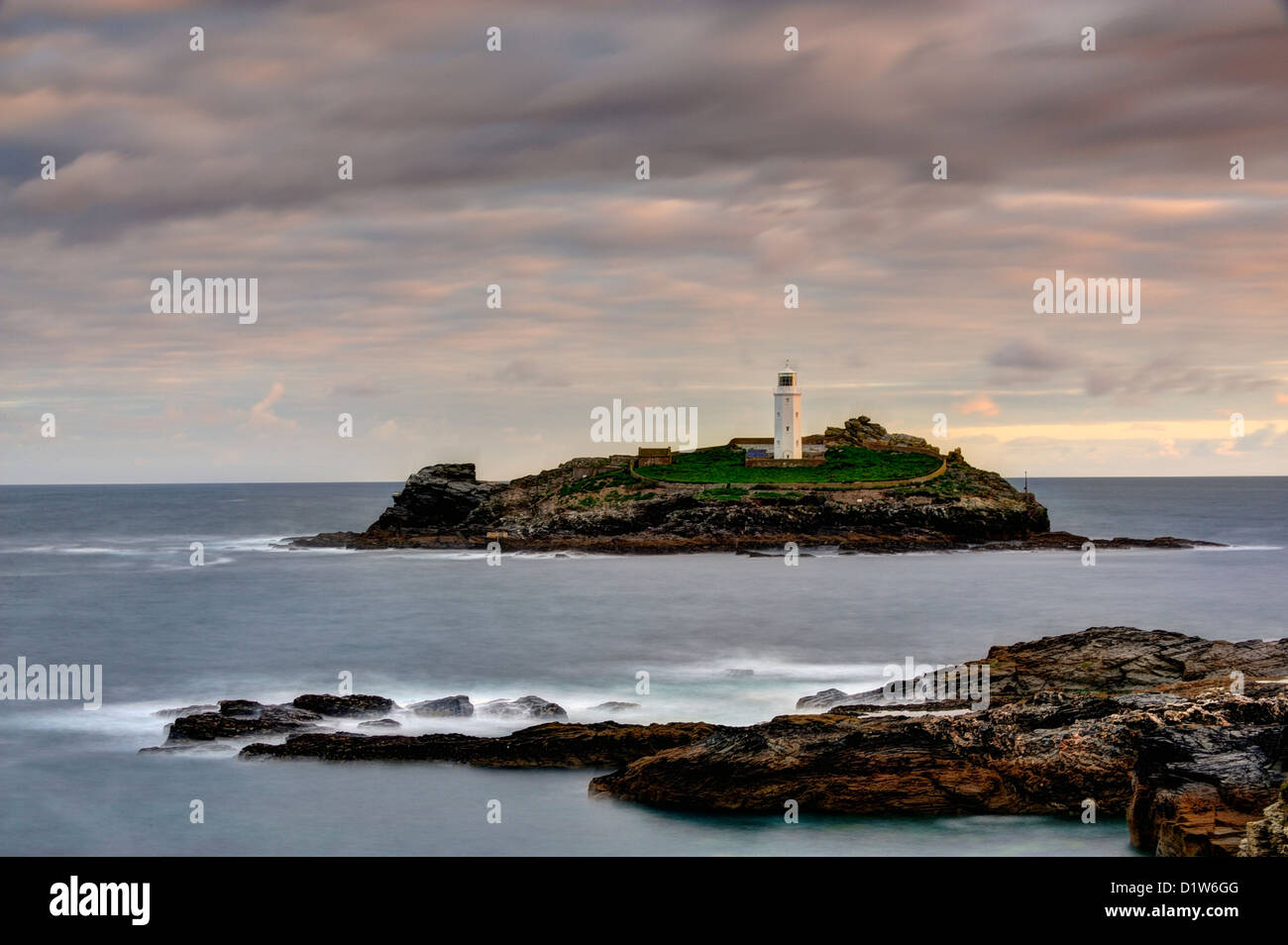 St Ives Lighthouse Dawn High Resolution Stock Photography and Images ...