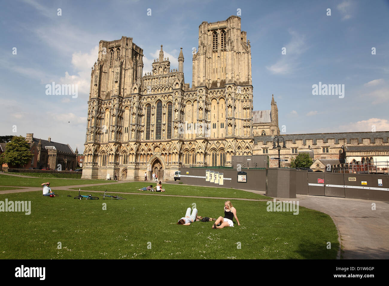 Wells Cathedral, in the city of Wells in Somerset, England, UK Stock ...