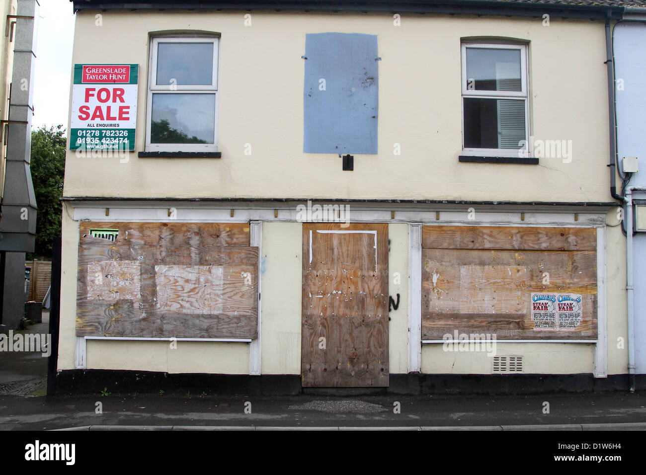 Closed shops in the Somerset Village of Cheddar, small business's ...