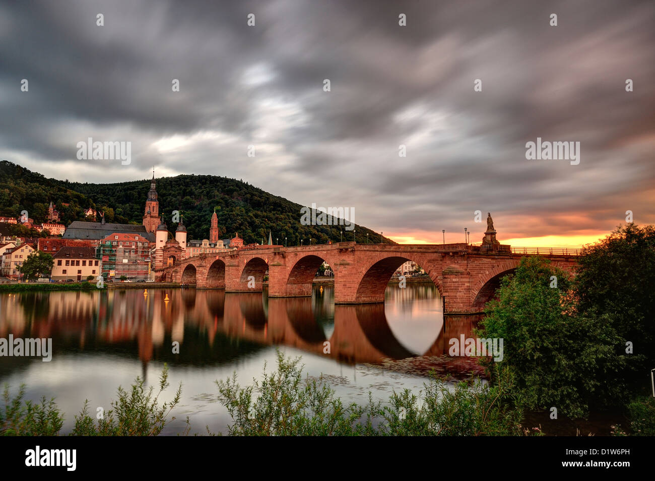 Heidelberg by sunset Stock Photo - Alamy