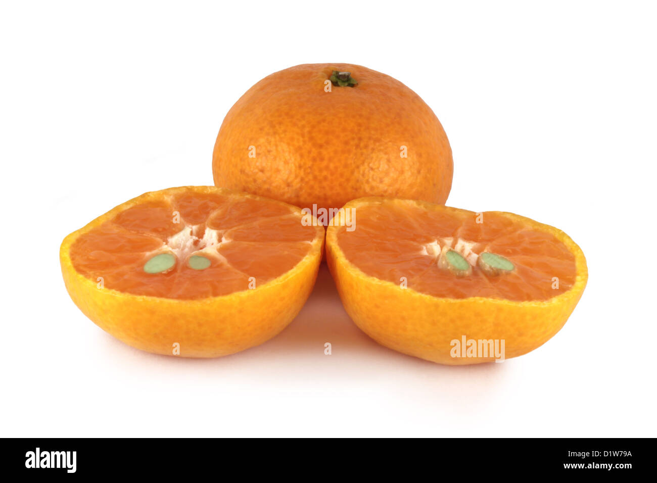 Fresh orange over white background Stock Photo - Alamy