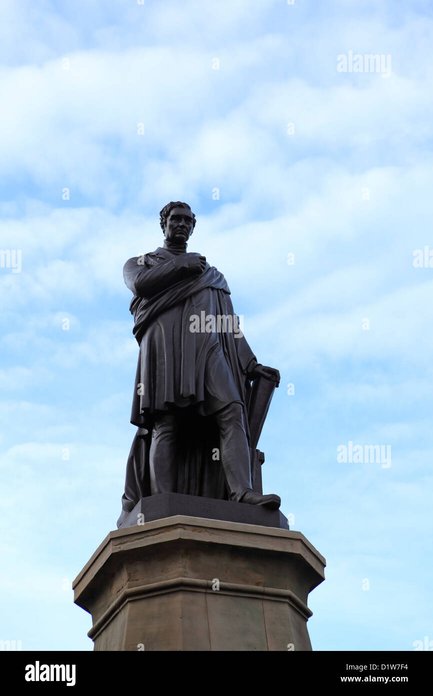 George Stephenson (1781 - 1848) memorial in Newcastle, England Stock ...