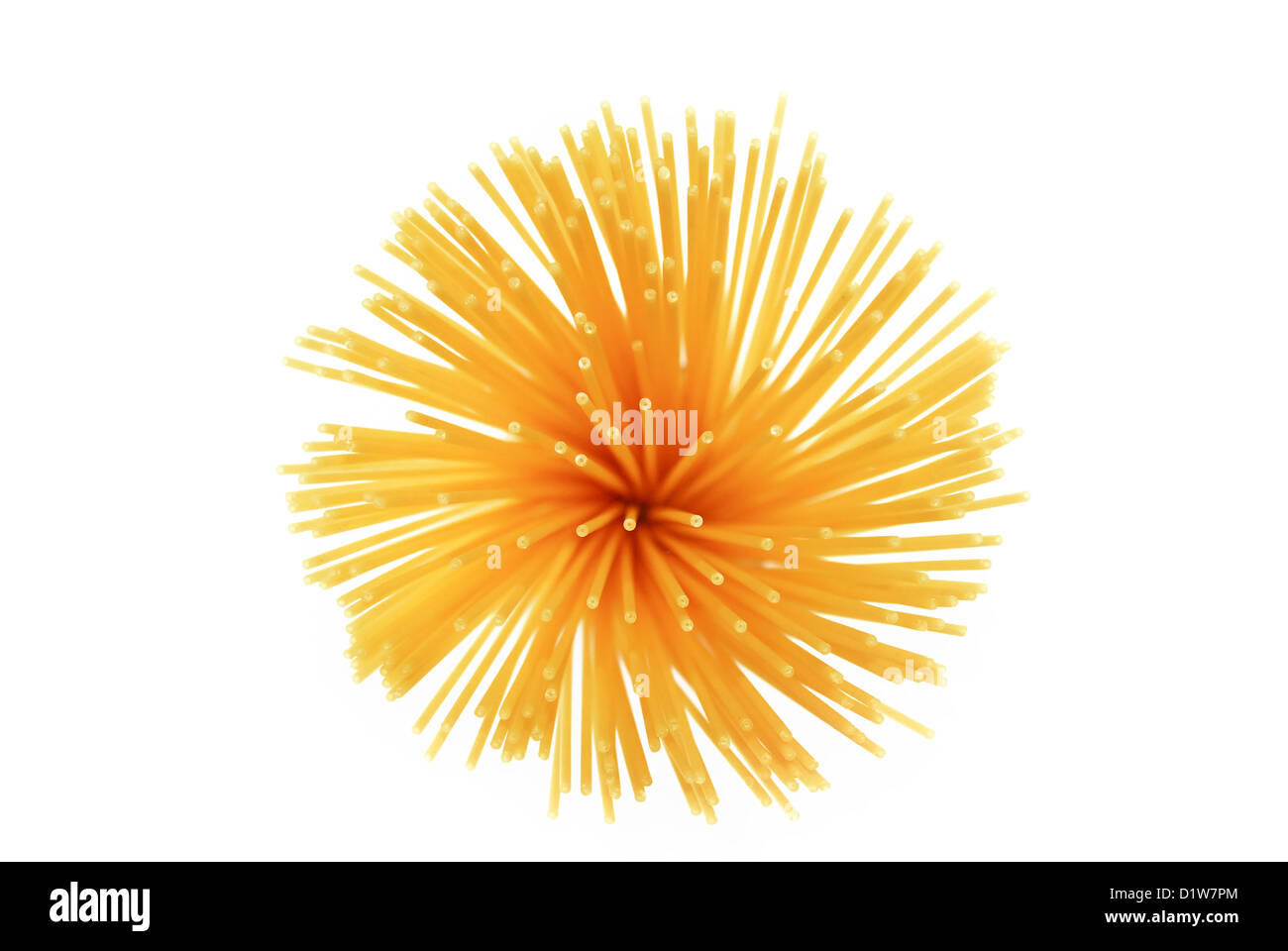 Spaghetti rods circular arrangement isolated on white Stock Photo - Alamy