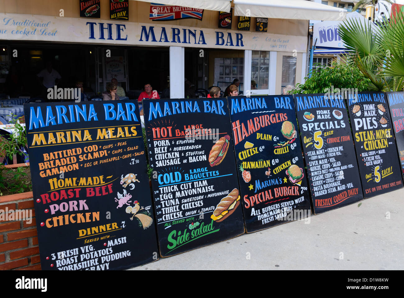 Spain, Andalucia - Fuengirola. English café offering nothing but ...