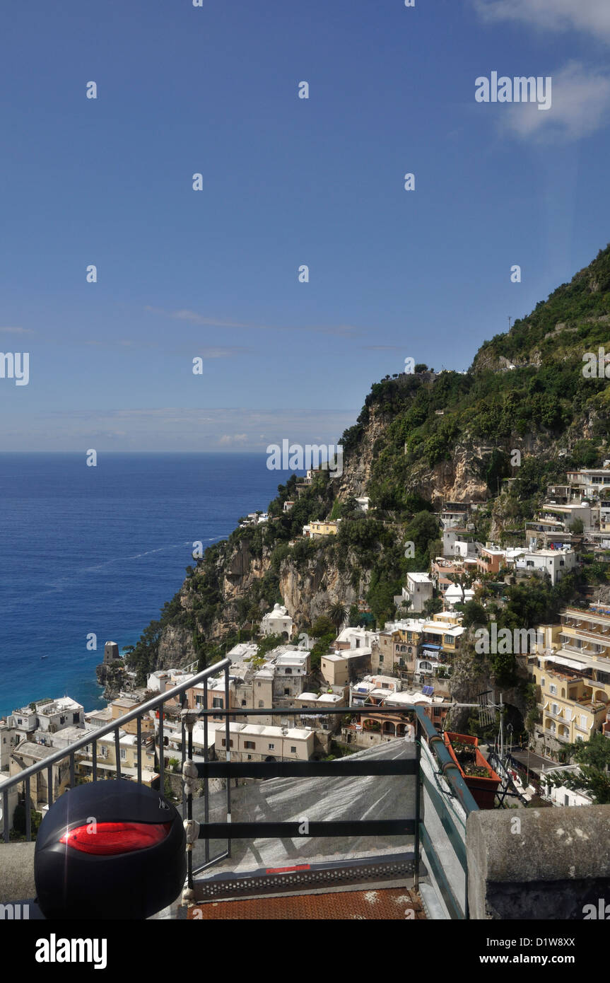 Positano from the Amalfi Drive, Italy Stock Photo - Alamy