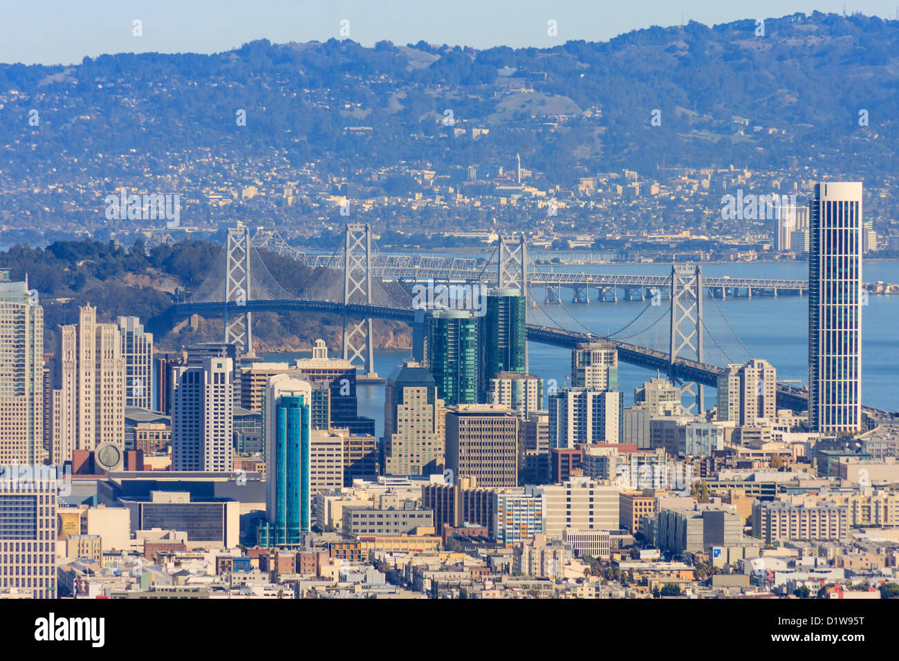 San Francisco Downtown seen from Twin Peaks Stock Photo - Alamy