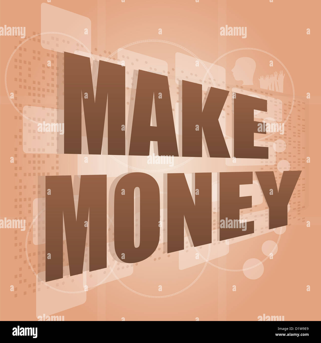 A web window shows the words make money Stock Photo - Alamy