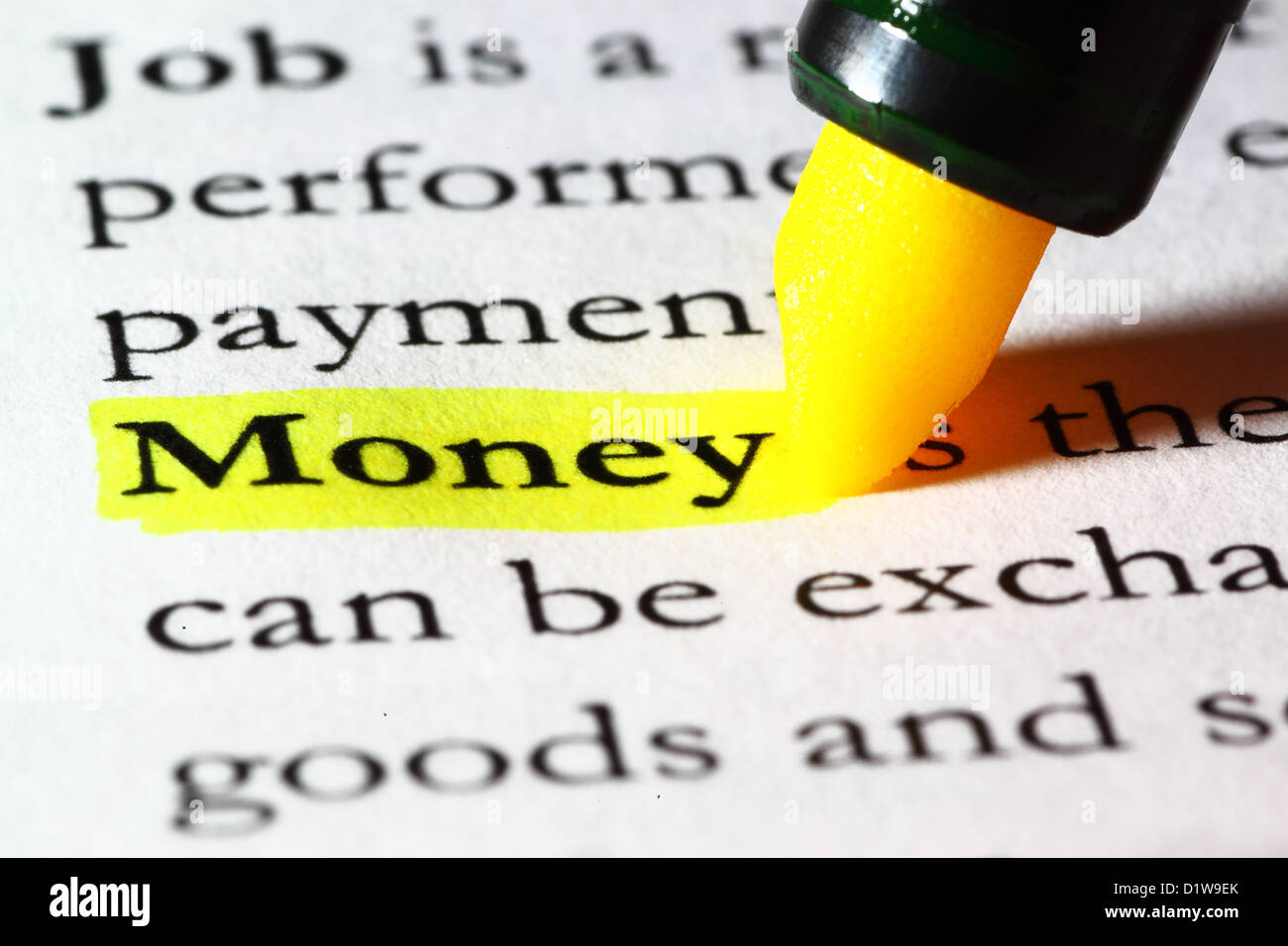 Word money hi-res stock photography and images - Alamy