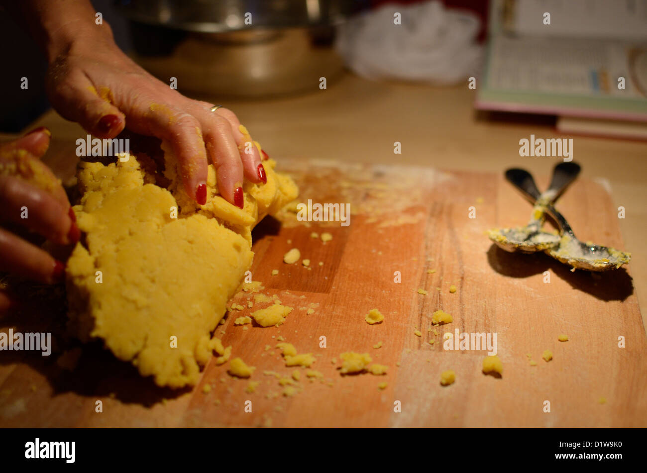 The making of a traditional dish of the italian cuisine Stock Photo - Alamy