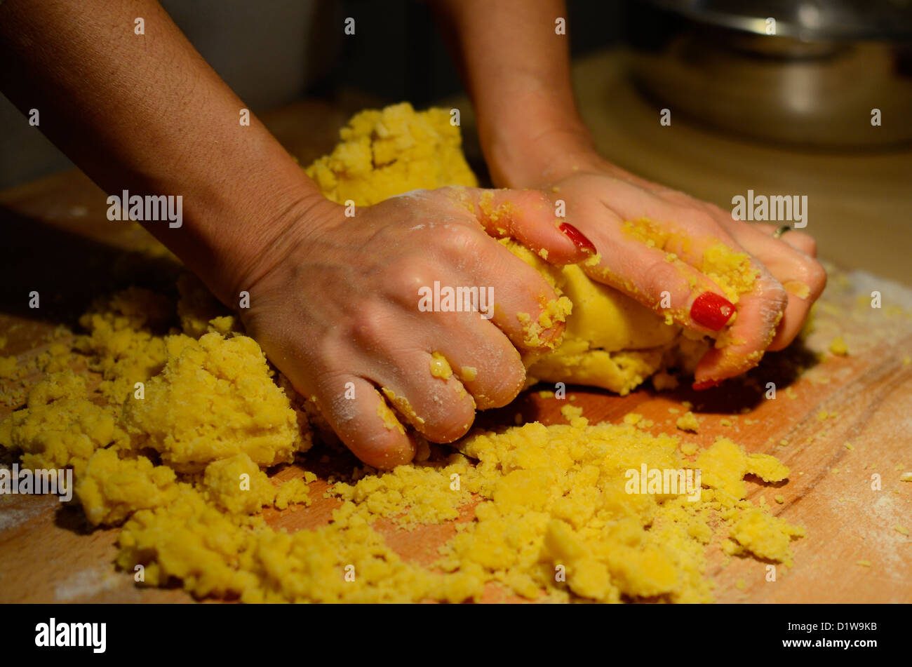 The making of a traditional dish of the italian cuisine Stock Photo - Alamy