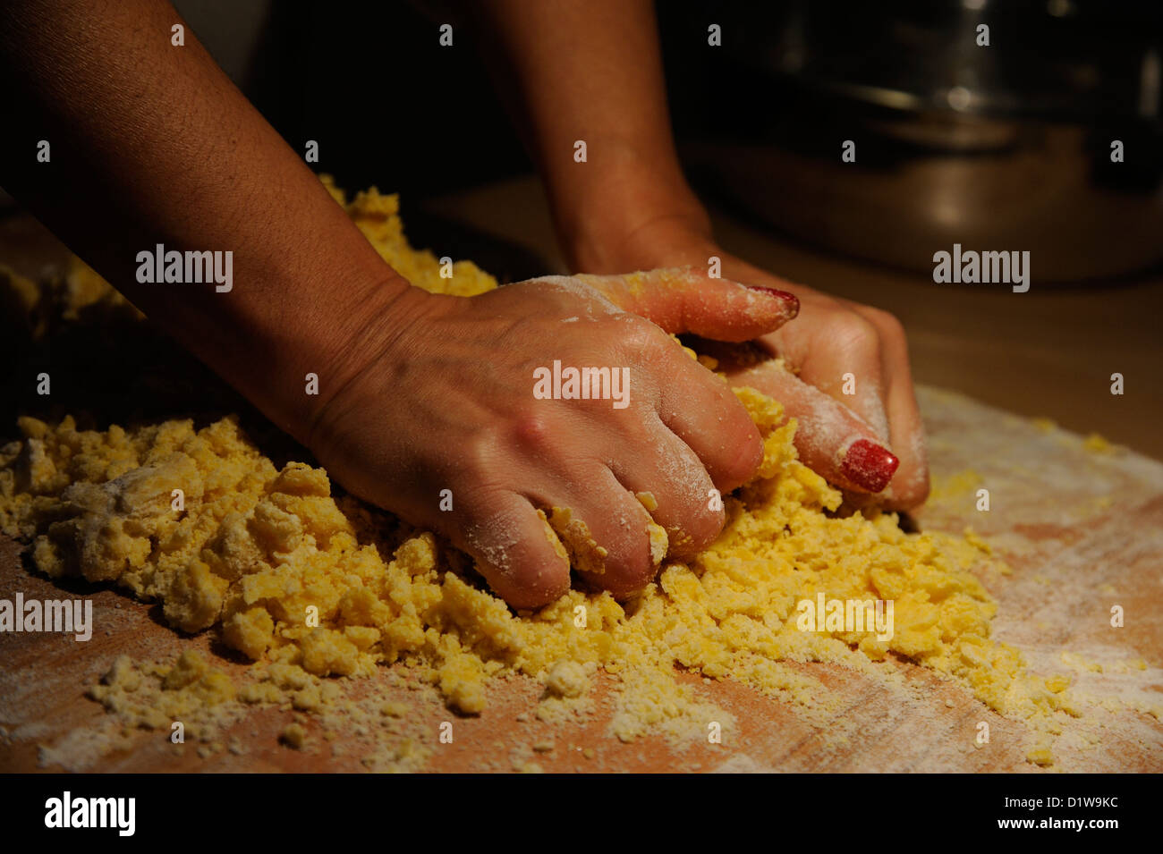 The making of a traditional dish of the italian cuisine Stock Photo - Alamy