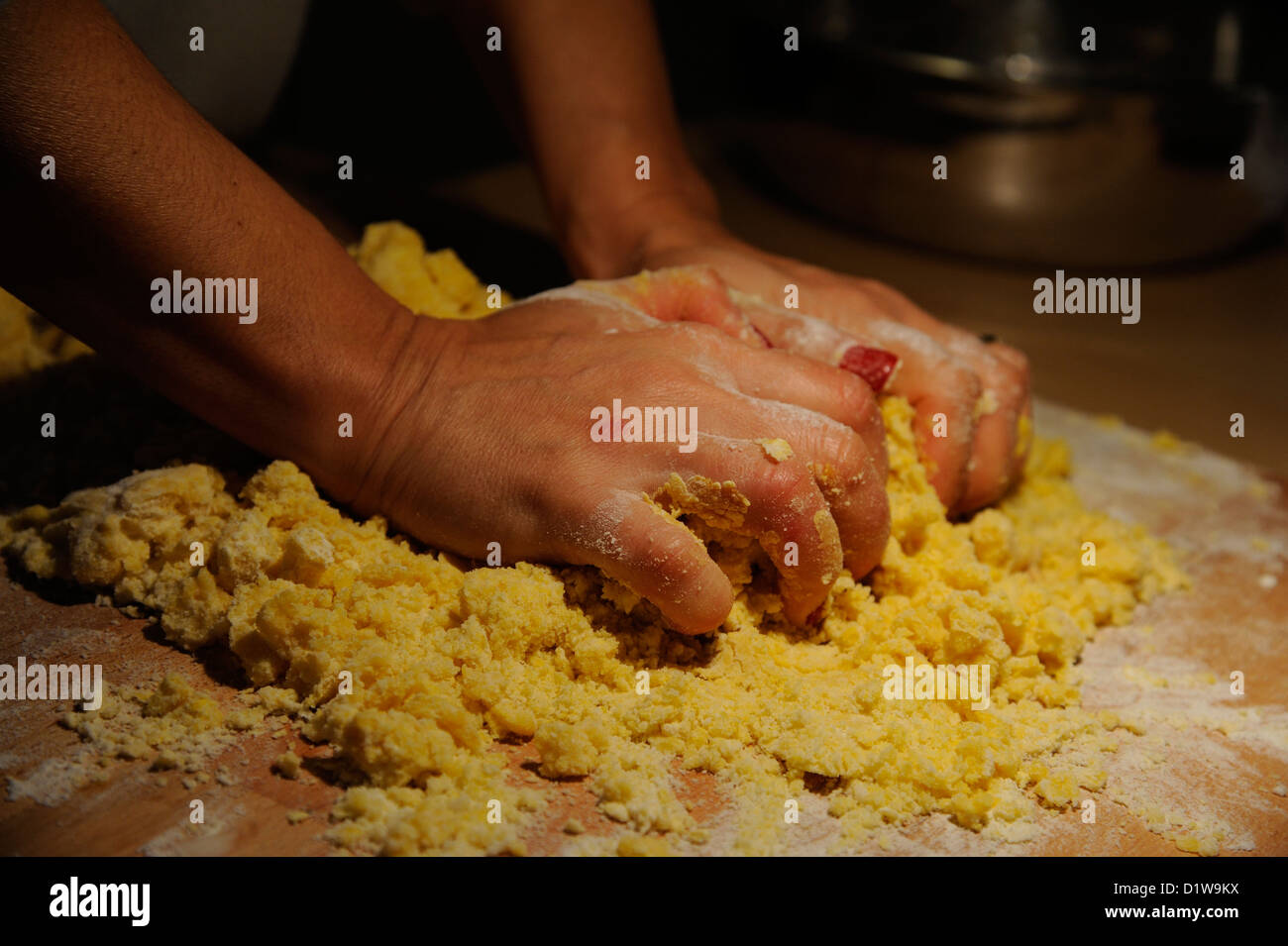 The making of a traditional dish of the italian cuisine Stock Photo - Alamy