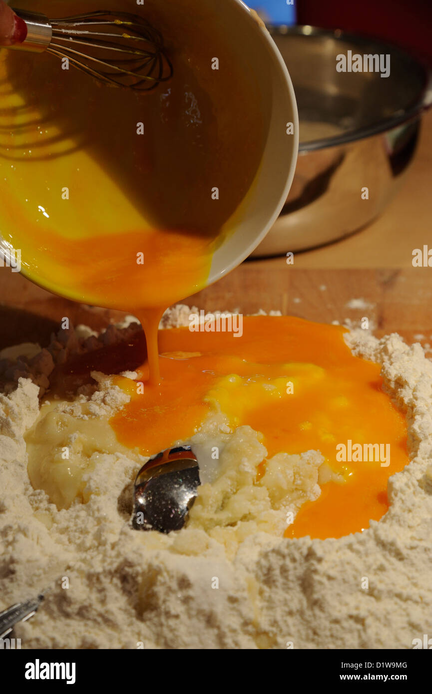 The making of a traditional dish of the italian cuisine Stock Photo - Alamy