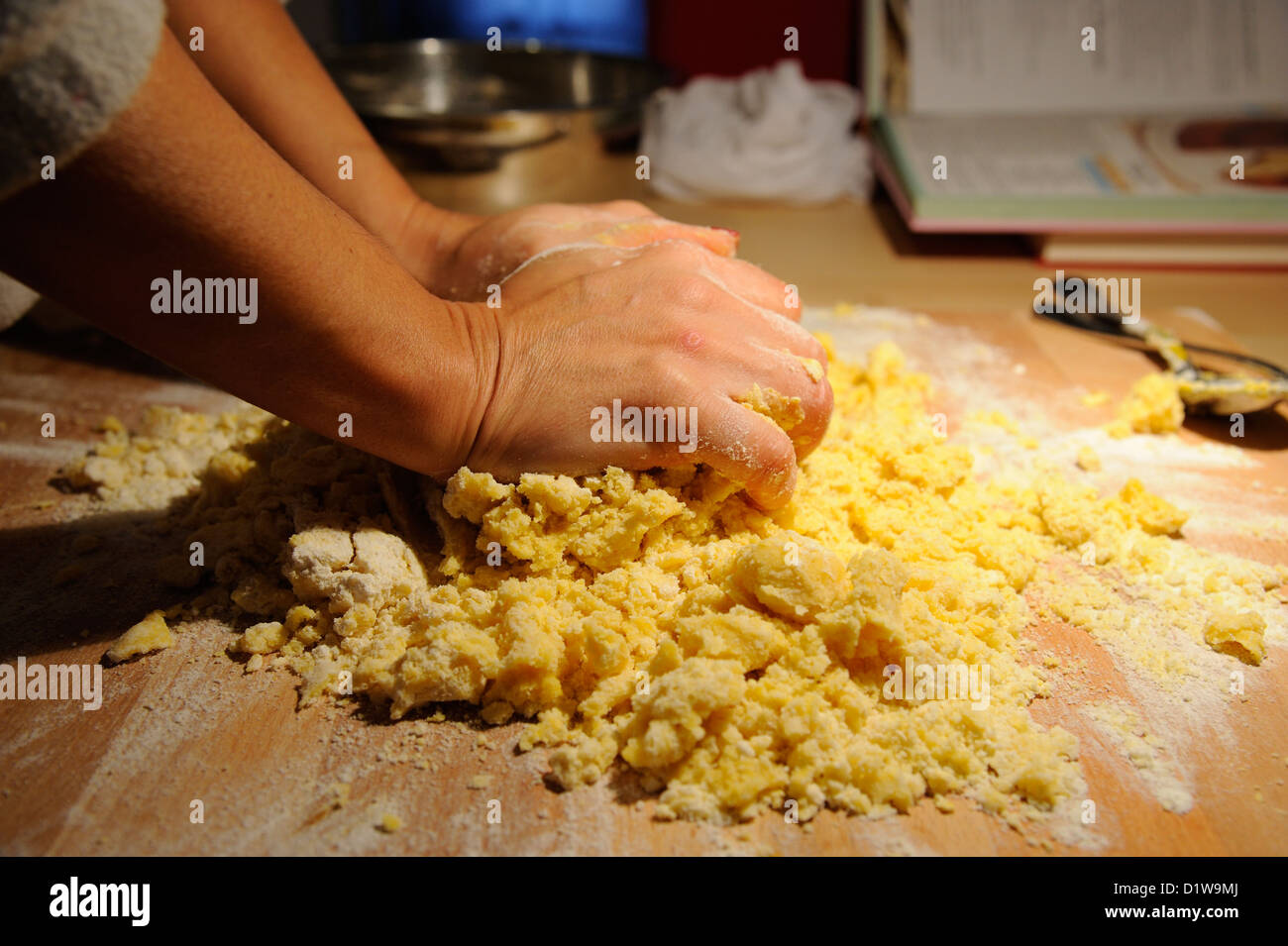 The making of a traditional dish of the italian cuisine Stock Photo - Alamy