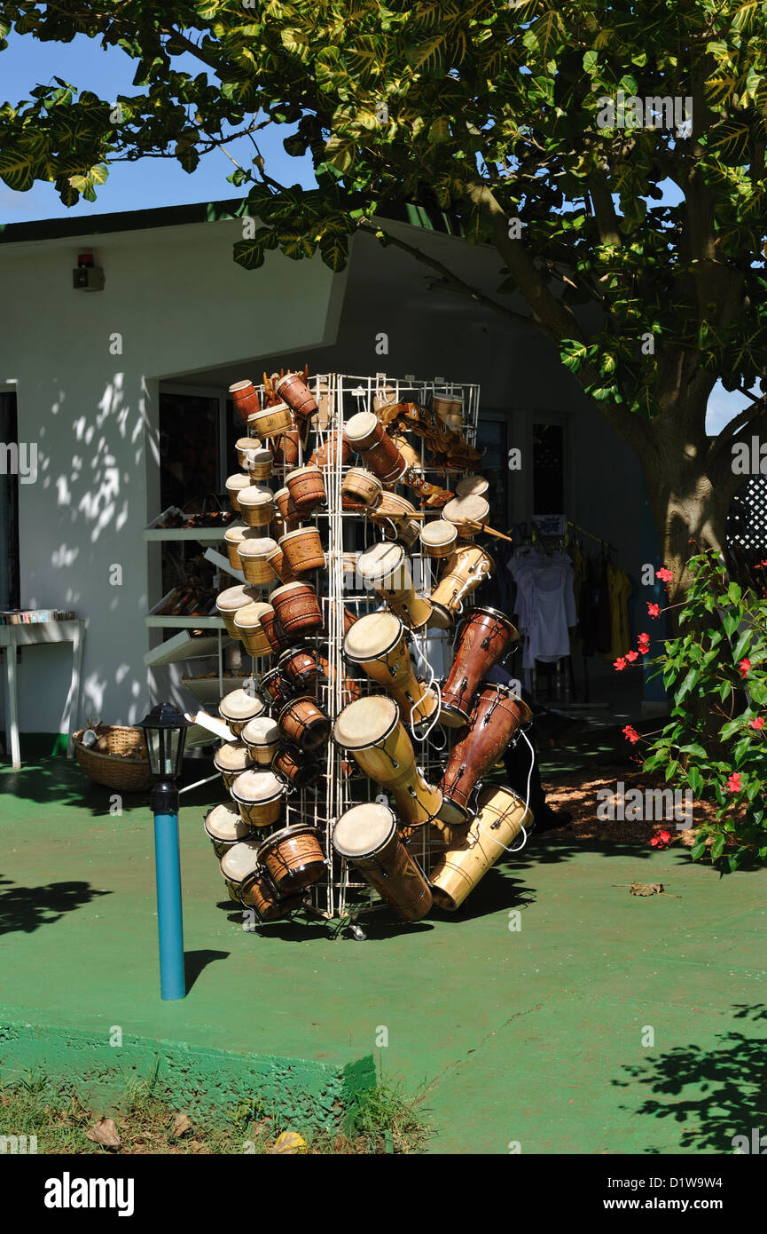 Traditional musical instruments on shop display, Cuba Stock Photo - Alamy
