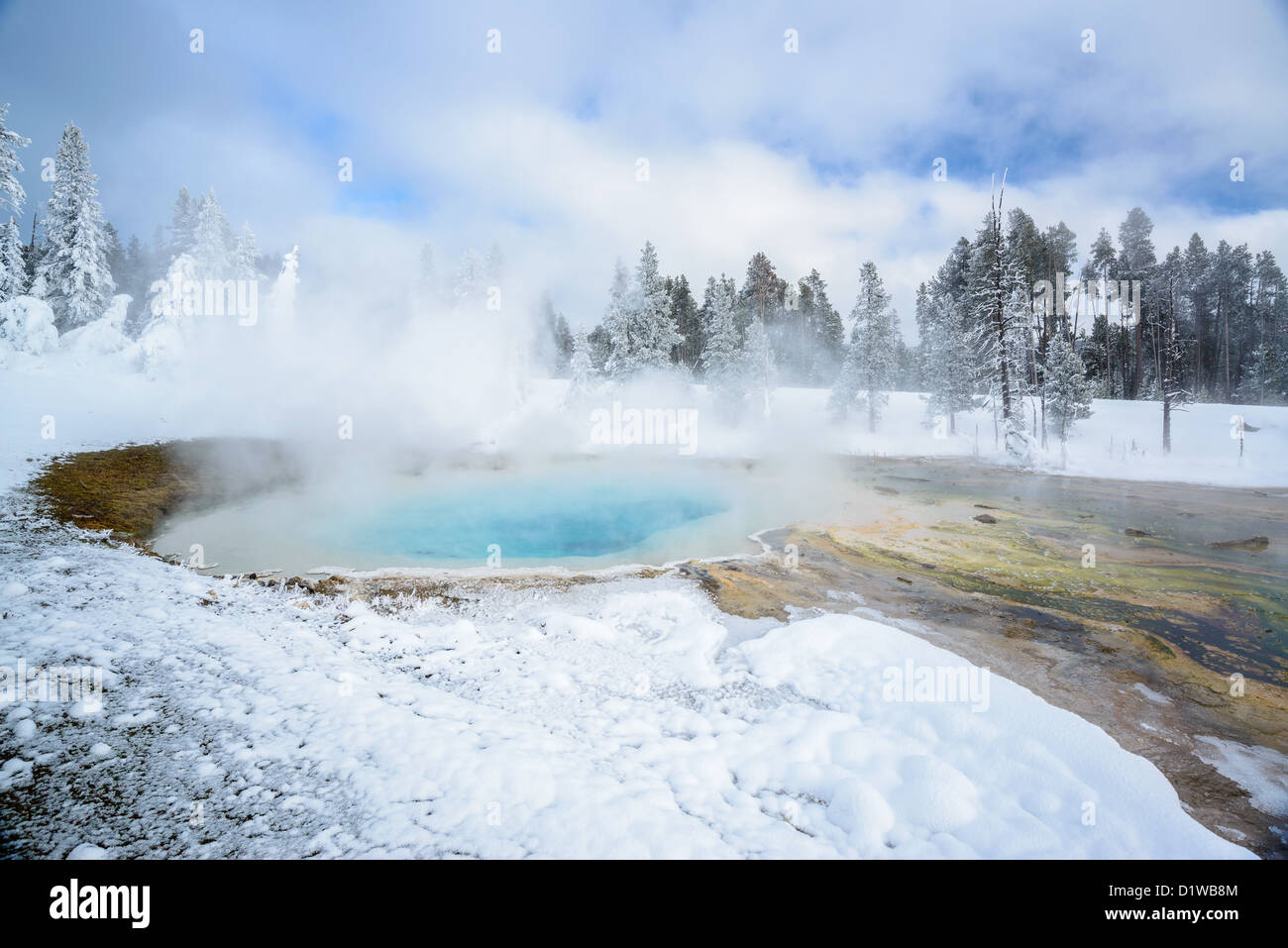 Thermal pool yellowstone Stock Photo - Alamy