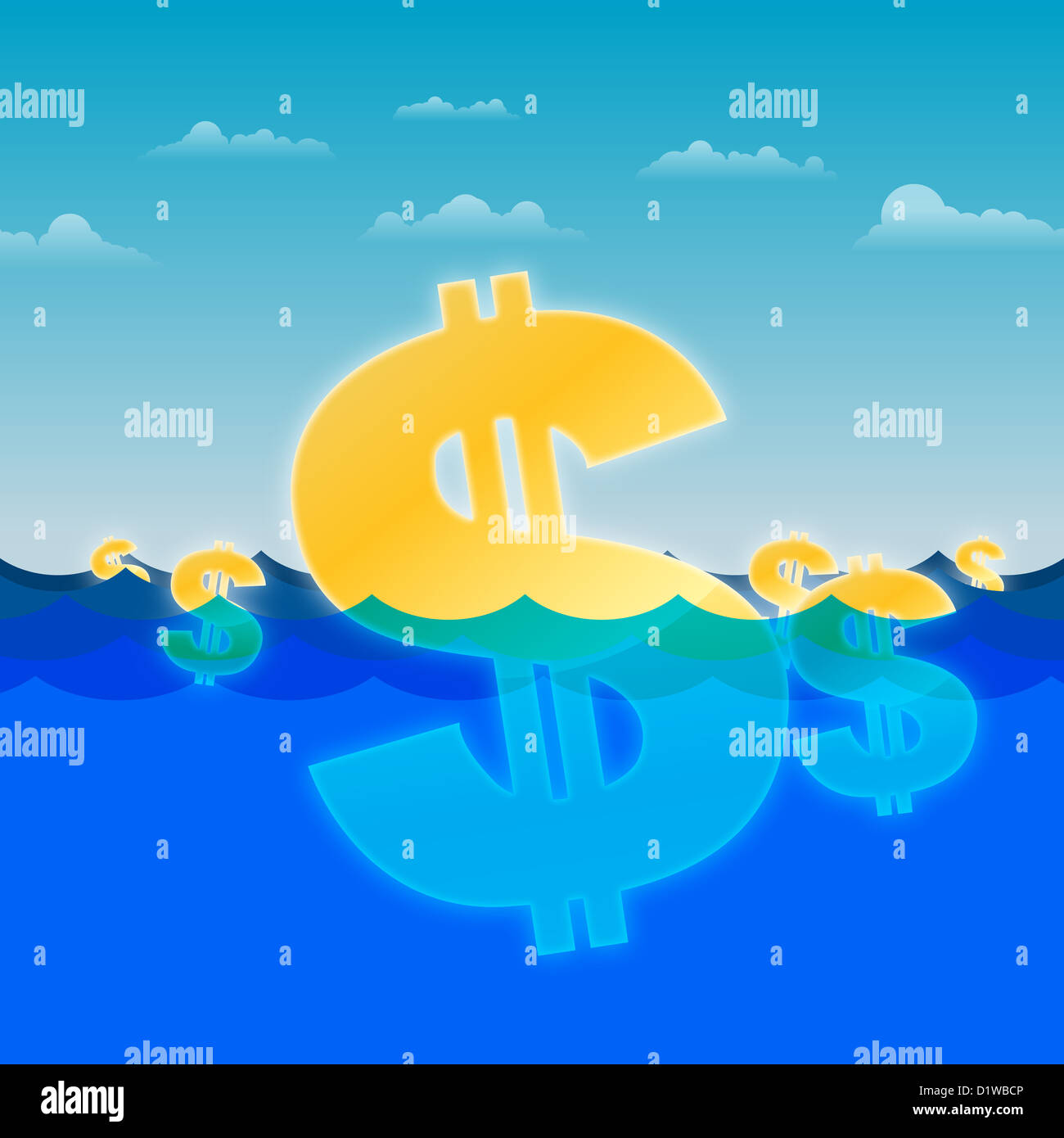 Dollar signs water hi-res stock photography and images - Alamy