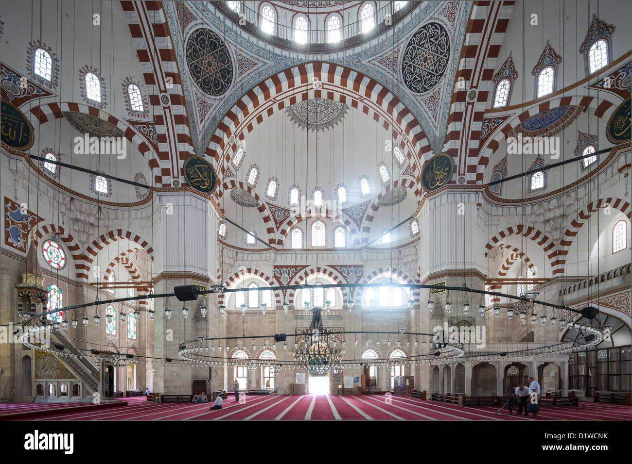 view of dome and vaulting, Sehzade Mosque, Istanbul, Turkey Stock Photo ...
