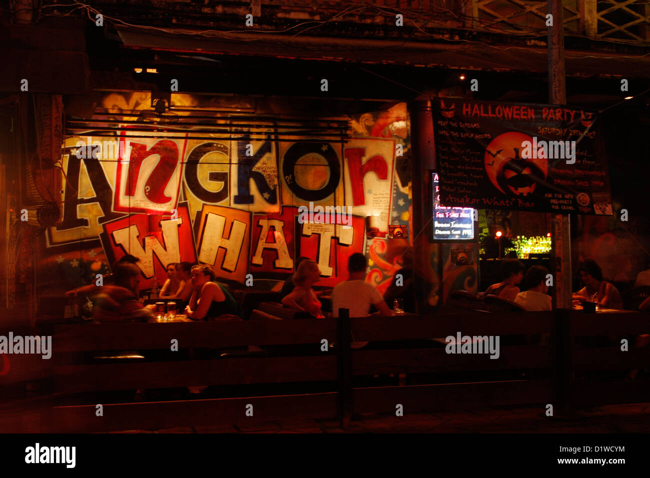 Angkor What? Bar, on Pub Street in Siem Reap Stock Photo - Alamy