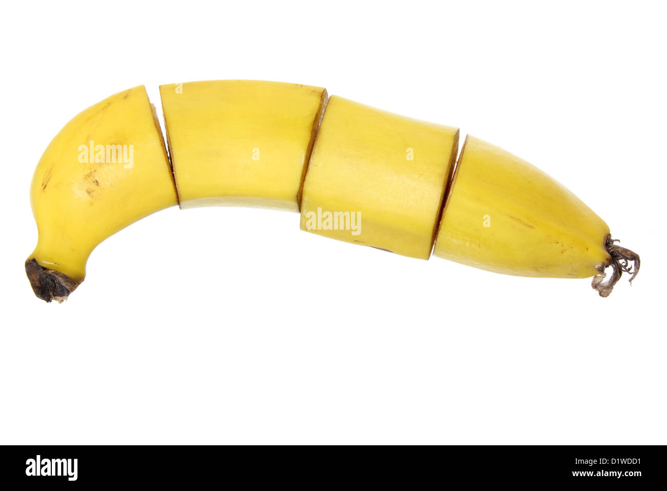 Banana cut into pieces hi-res stock photography and images - Alamy