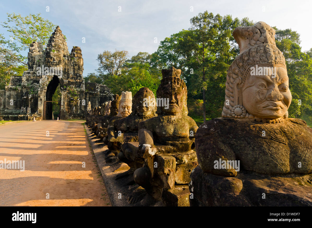 South Gate of Bayon, Ankor Wat, Cambodia Stock Photo - Alamy