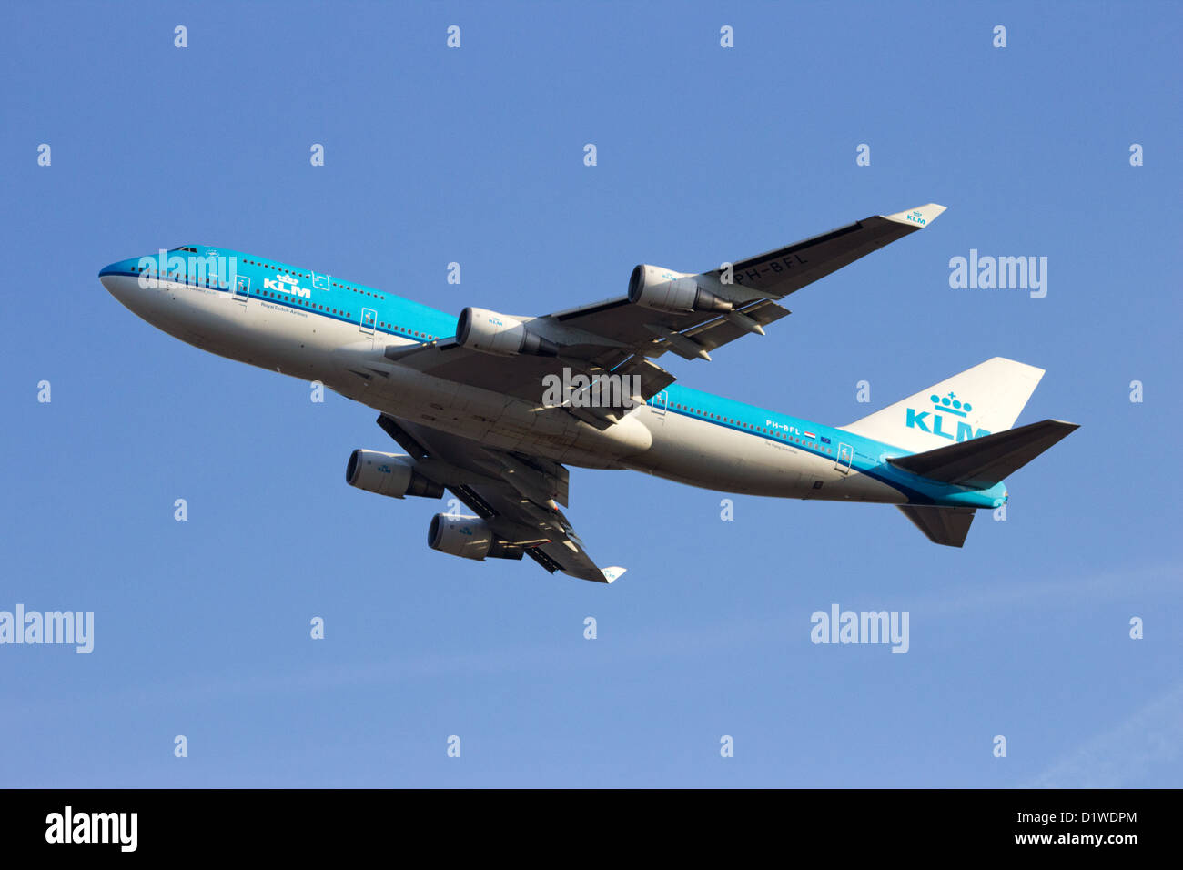 KLM Boeing 747 take off from Amsterdam Schiphol airport Stock Photo - Alamy