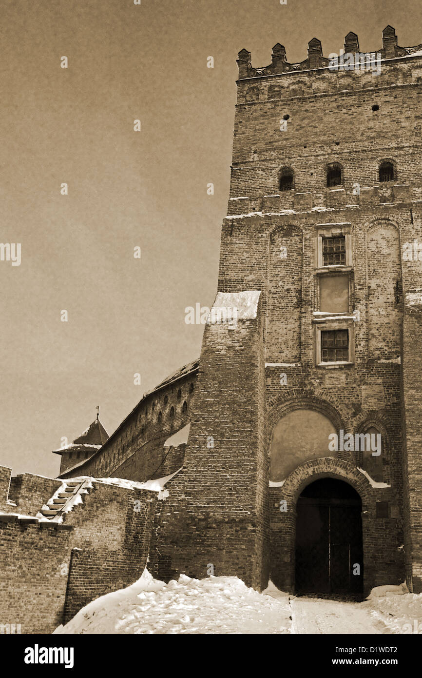 Entrance tower, castle Lubart - Lutsk castle, Lutsk, Ukraine Stock ...