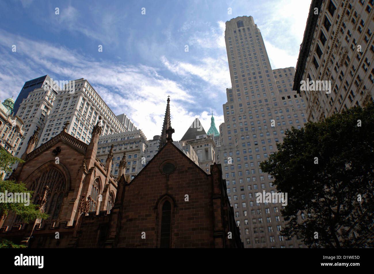 Trinity Church, Wall Street, New York City, USA Stock Photo - Alamy