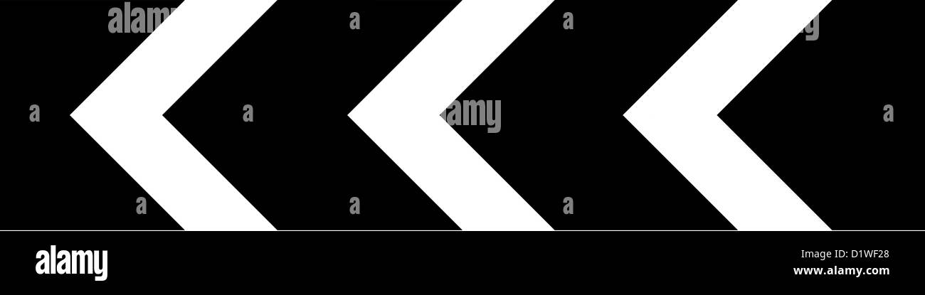 Sharp deviation of route to the left traffic sign to warn vehicles of a ...