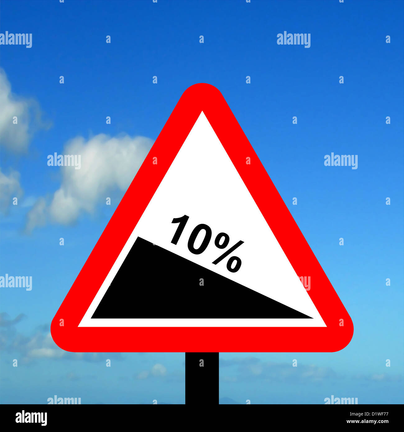 Slope steep warning hazard hi-res stock photography and images - Alamy