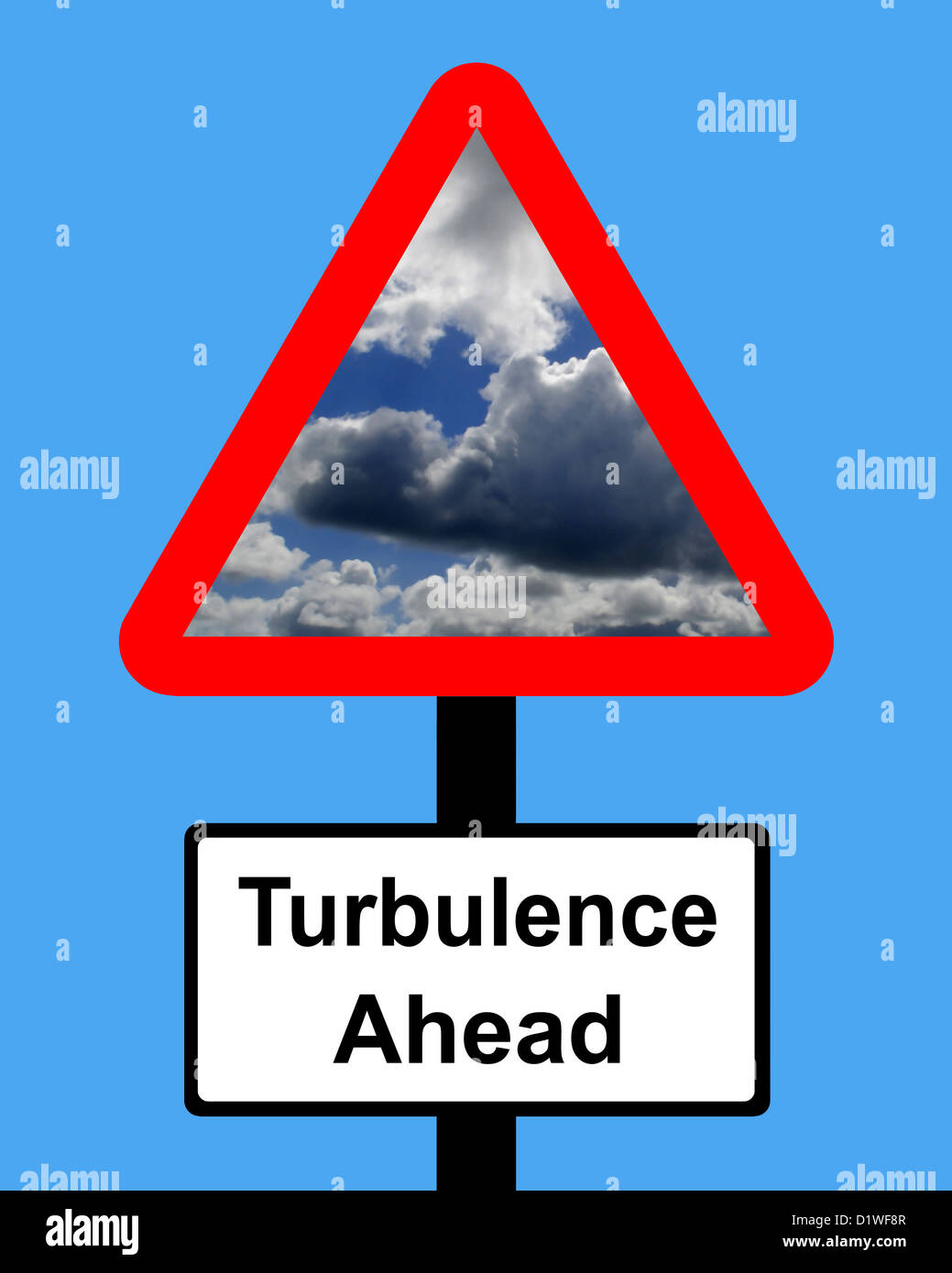 Warning Turbulence ahead, sign Stock Photo - Alamy