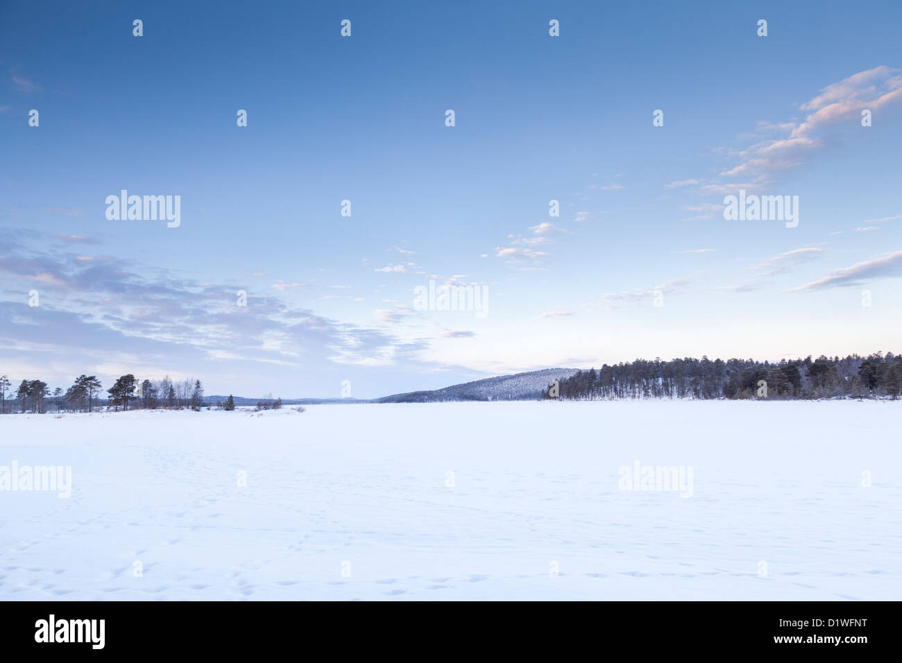Frozen Lake in Inari, Finland Stock Photo - Alamy