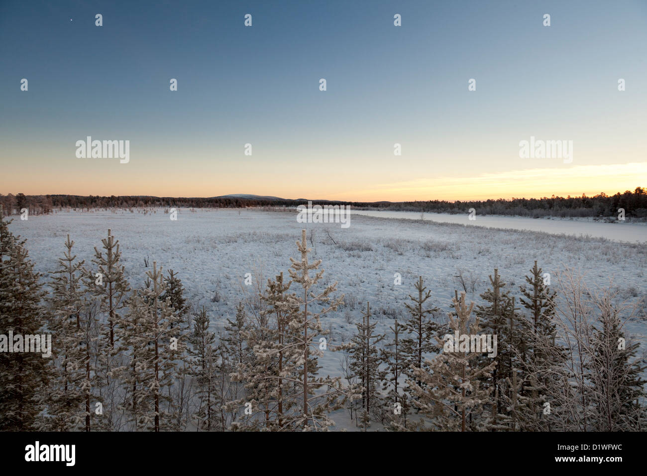 Frozen Lake in Inari, Finland Stock Photo - Alamy