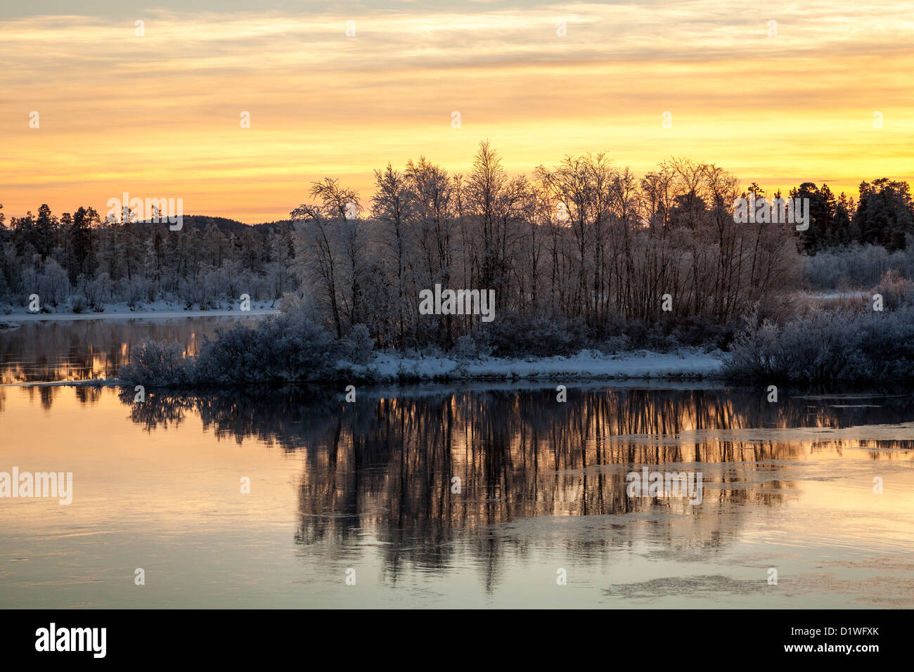Finland inari lake sunset hi-res stock photography and images - Alamy