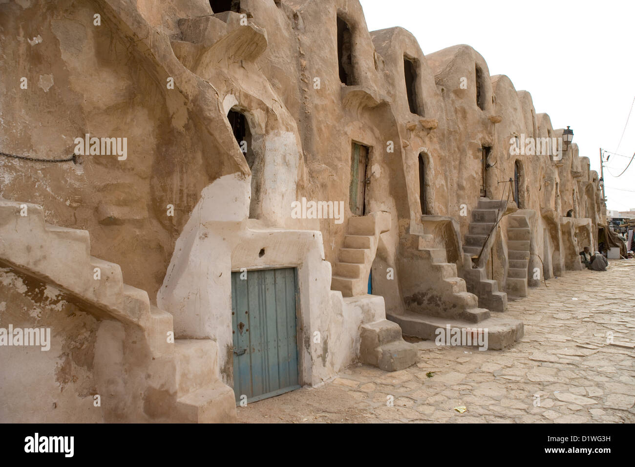Ksar of Medenine a fortified granary in the Sahara desert in Tunisia ...