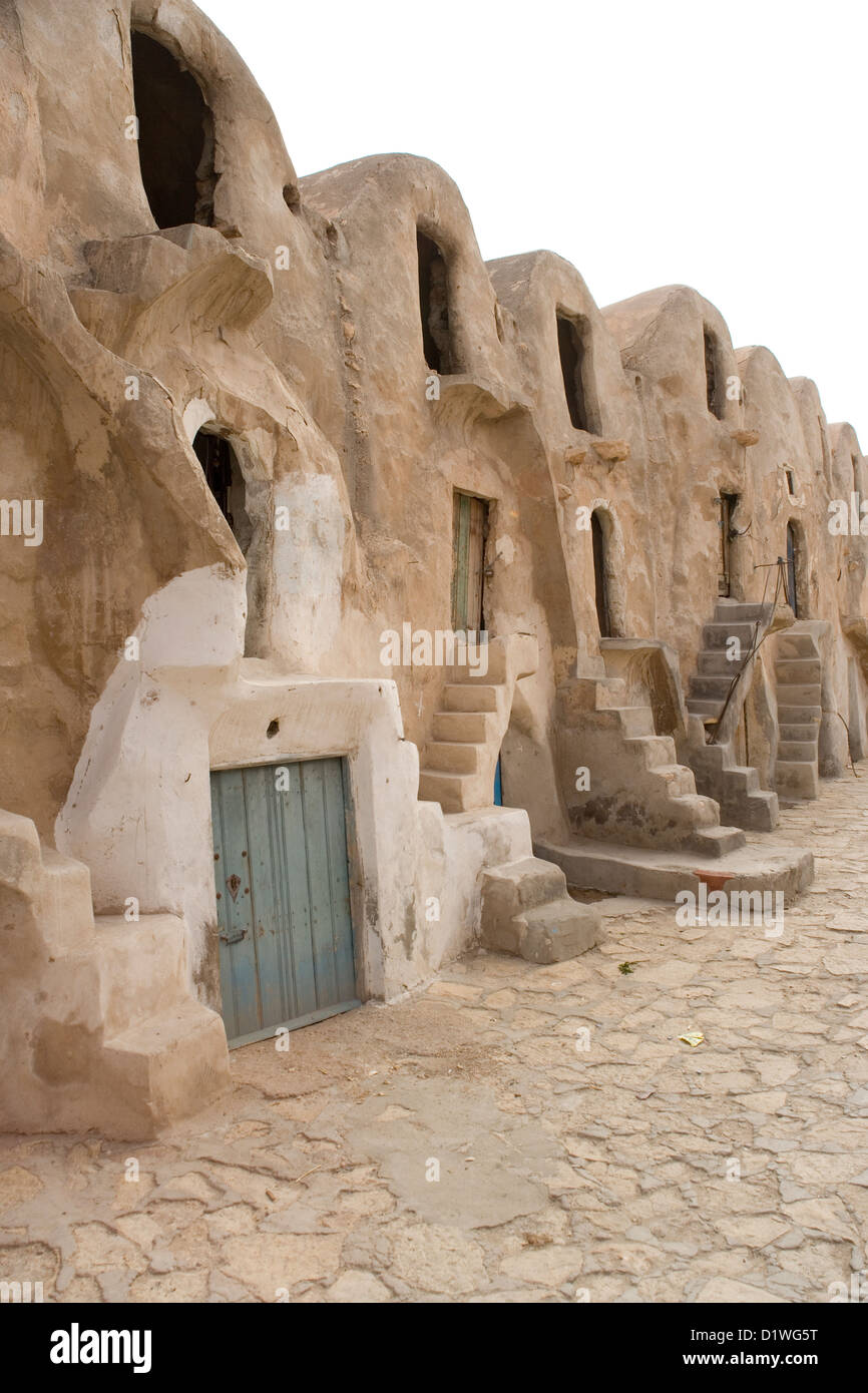 Ksar of Medenine a fortified granary in the Sahara desert in Tunisia ...