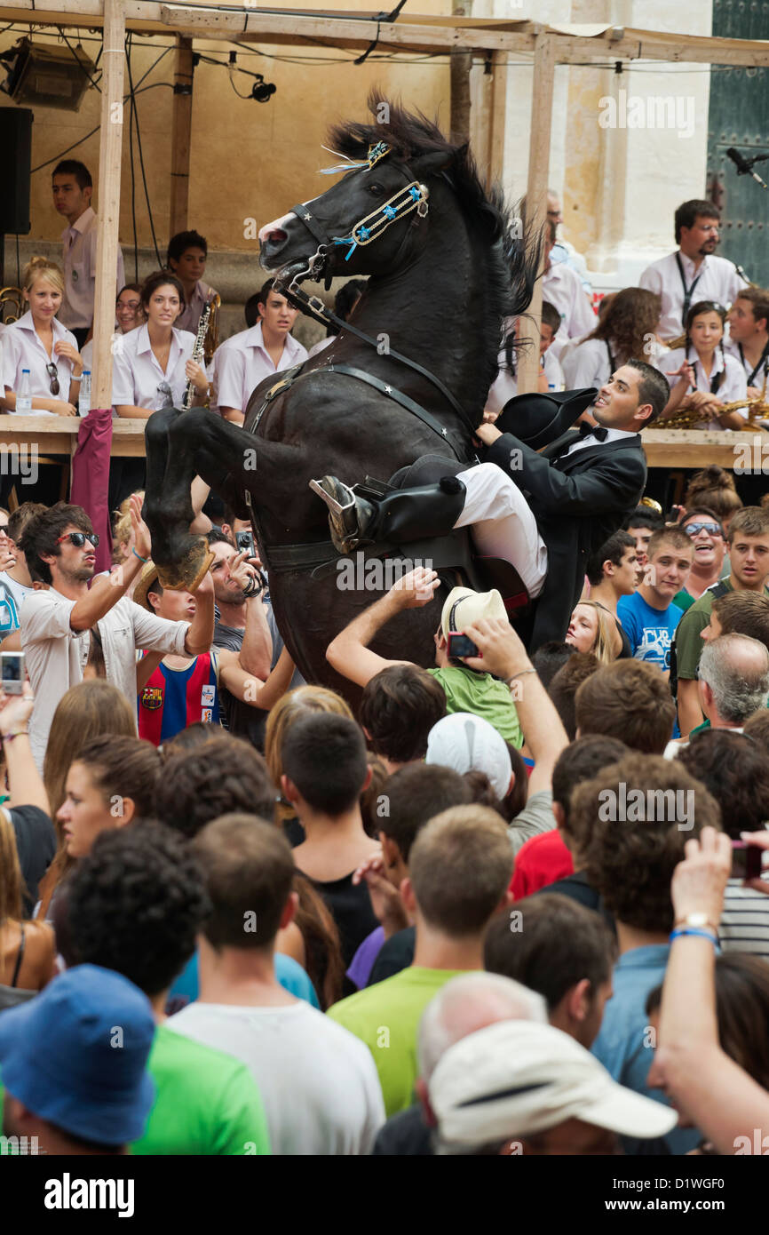 Menorca horse Spain tradition festival Europe Stock Photo - Alamy